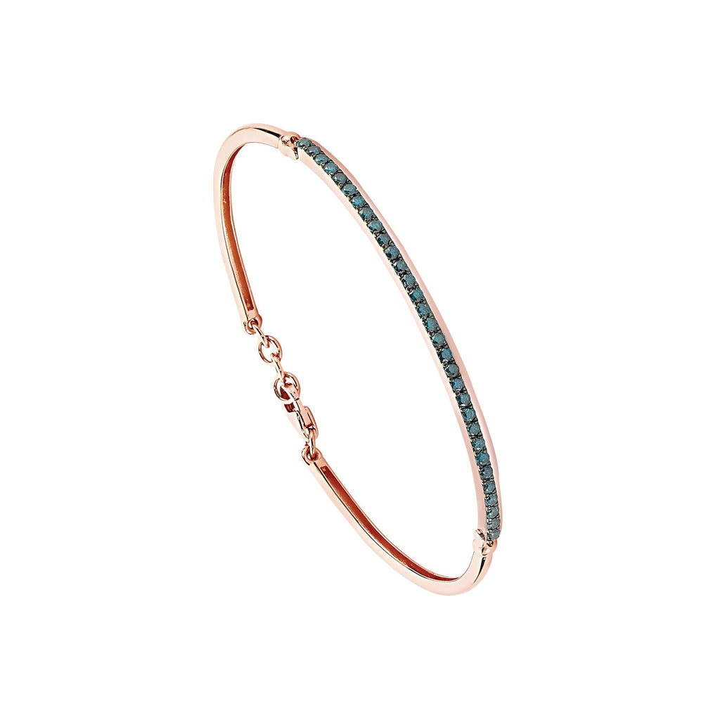 Blue Diamond Thin Clamp Bracelet – Bee Goddess